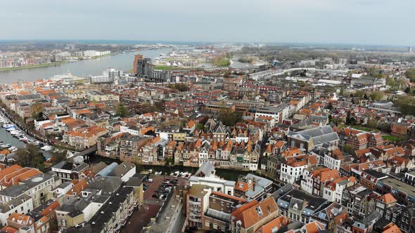 Aerial view of Dordrecht, The Netherlands., Stock Footage | VideoHive