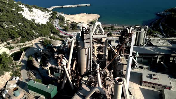 Aerial View of Cement Factory, Stock Footage | VideoHive