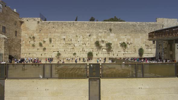 Wailing Wall seen from the Western Wall Plaza, Stock Footage | VideoHive