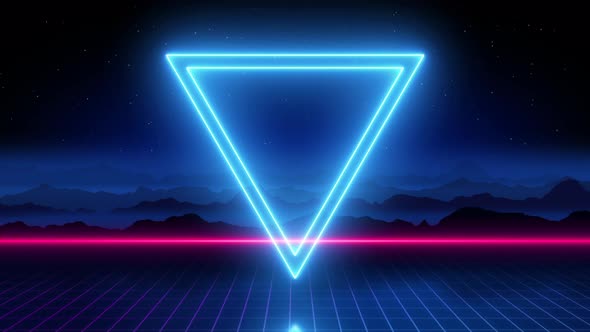 Retro Neon Background, Motion Graphics | VideoHive
