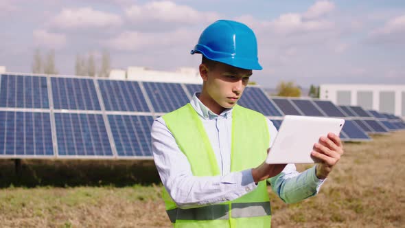 Young Ecological Engineer Take Some Efficient, Stock Footage | VideoHive