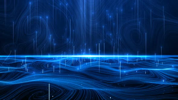 Blue Rising Particles, Motion Graphics | VideoHive