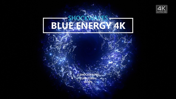 Shockwaves - Blue Energy, Motion Graphics | VideoHive