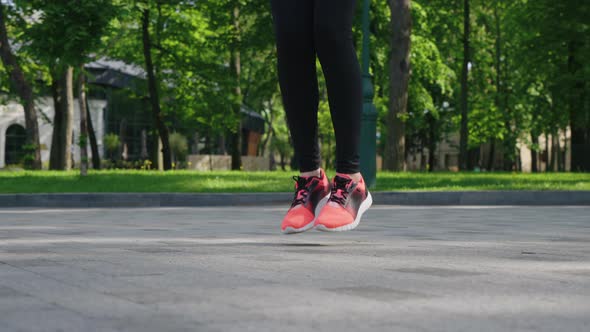 Female Feet Jumping with Skipping Rope, Stock Footage | VideoHive