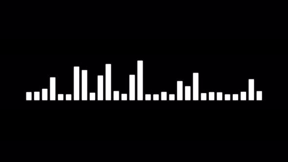 Animation White Audio Frequency Waveform Spectrum, Motion Graphics