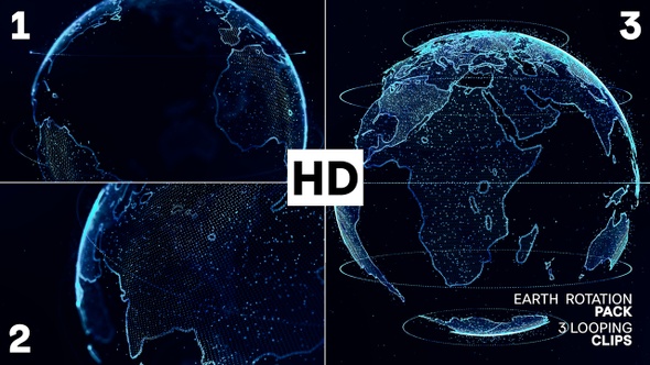 Earth Particles Background HD by olympussakini | VideoHive