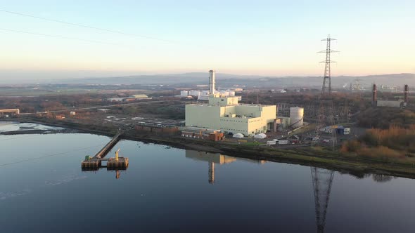 Power Station Producing Energy on the Banks of the River Foyle Near ...