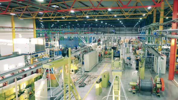 Large Modern Cable Making Plant in Daylight, Stock Footage | VideoHive