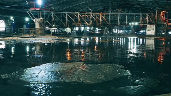 Ore Refinery Plant with Plenty of Mineral Waters, Stock Footage | VideoHive