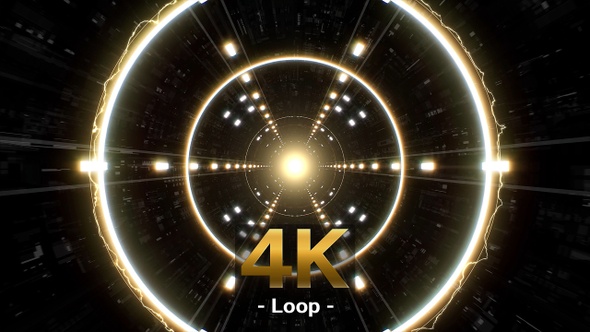 Abstract Time Travel Neon Portal Loop 4K by shnfilm | VideoHive