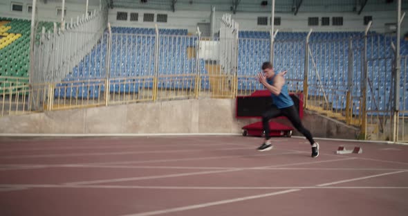 Young Athlete Leaping Over Barriers, Stock Footage | VideoHive