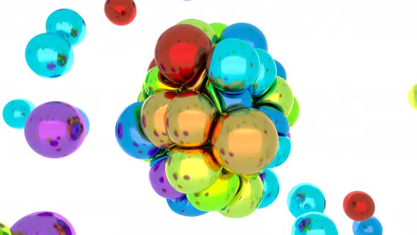 Colorful Metal Balls Collide Under the Action of a Magnet Soft Body ...