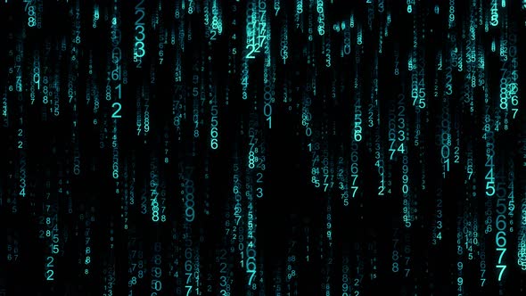 Falling Numbers Matrix Effect Techno Background Computer Screen saver ...
