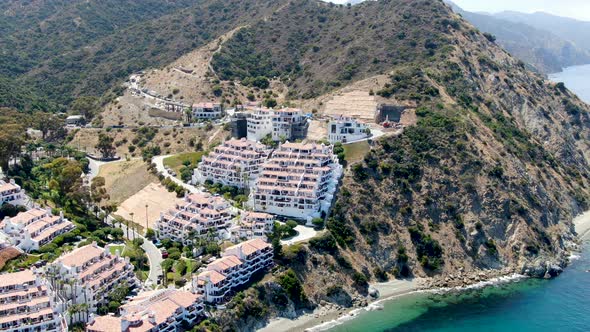 Aerial View of Hamilton Cove with Apartment Condo Building on the Cliff ...