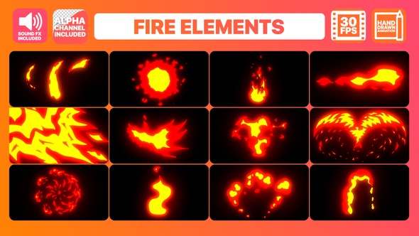 Flame Elements | Motion Graphics Pack, Motion Graphics | VideoHive