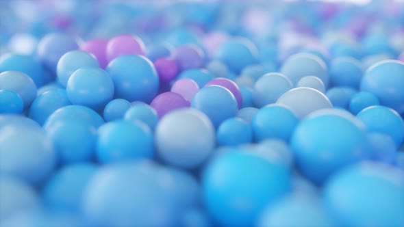 Blue Colorful Glowing Balls Flowing Backdrop, Motion Graphics | VideoHive