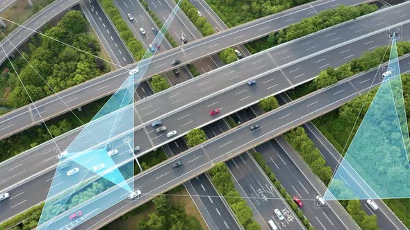 Smart traffic big Data concept, Stock Footage | VideoHive