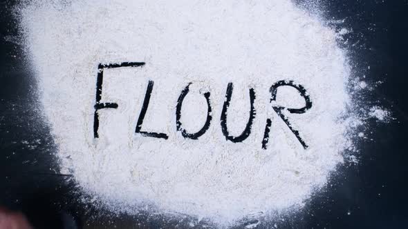 Flour Writing Flour, Stock Footage | VideoHive