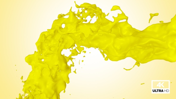 Twisted Yellow Paint Splash V6, Motion Graphics | VideoHive