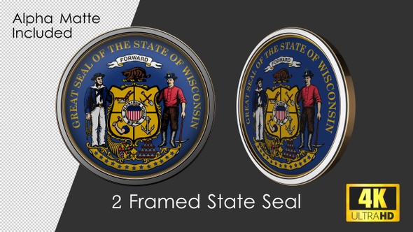 Framed Seal Of Wisconsin State, Motion Graphics | VideoHive