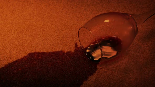 Wine Glass Knocked Over In Fire Light, Stock Footage | VideoHive