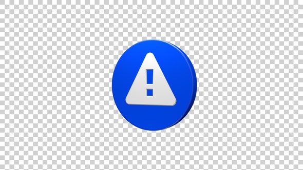 Warning Icon Rotating, Motion Graphics | VideoHive