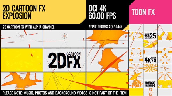 2D Cartoon FX (Explosion Set 21), Motion Graphics | VideoHive