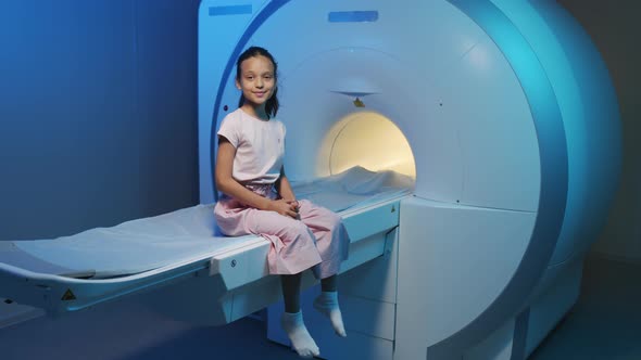 Portrait of Girl Doing MRI Procedure, Stock Footage | VideoHive
