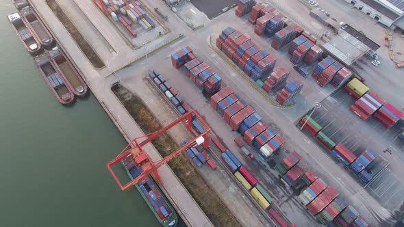 Container Freight Terminal, Stock Footage | VideoHive
