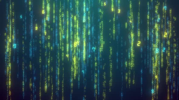 Binary data raining, Motion Graphics | VideoHive
