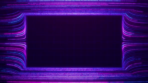 Abstract Color Neon Box Frame Background, Motion Graphics | VideoHive