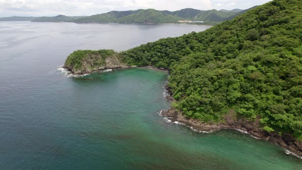 Beautiful sea in Costa Rica surrounded by nature and small islands ...
