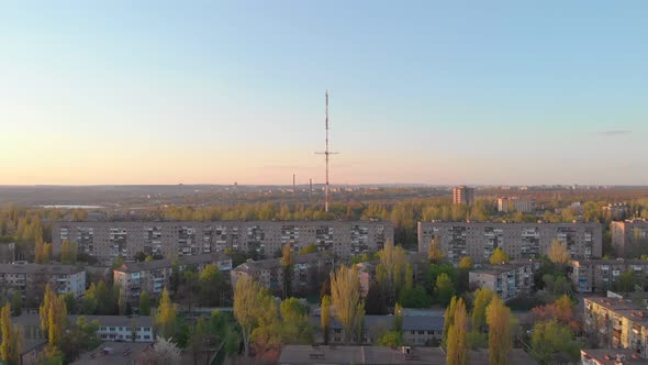 Old TV Tower Cityscape, Stock Footage | VideoHive