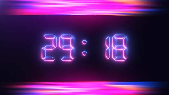 Neon Glowing Countdown, Motion Graphics | VideoHive
