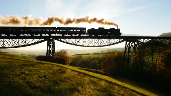 Old Nostalgic Steam Locomotive Train, Stock Footage | VideoHive
