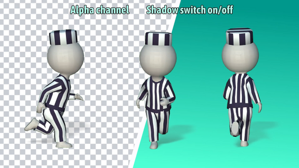Prisoner character running, Motion Graphics | VideoHive