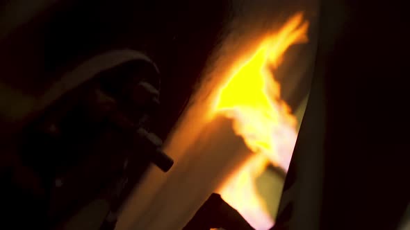 Close up of process of fire quenching, Stock Footage | VideoHive