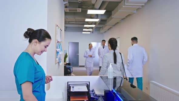 In the Private Hospital at the Reception Patient, Stock Footage | VideoHive