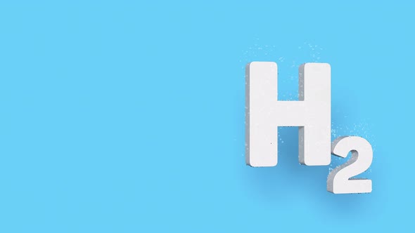 Hydrogen Symbol Wobble and Emit Bubbles, Motion Graphics | VideoHive