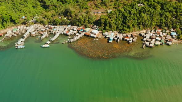 City and Port on Balabac Island, Palawan, Philippines., Stock Footage