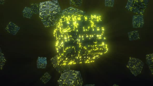 Abstract 3D animation of cubes, Motion Graphics | VideoHive