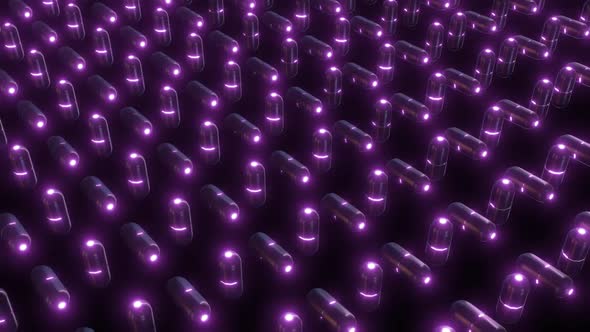 4k Colored Neon Capsules Loops Pack, Motion Graphics | VideoHive