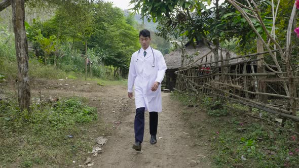 Rural Doctor Walking At Countryside, Stock Footage | VideoHive