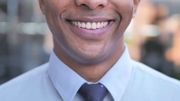 Close Up of Smiling Man Lips and Teeth, Stock Footage | VideoHive