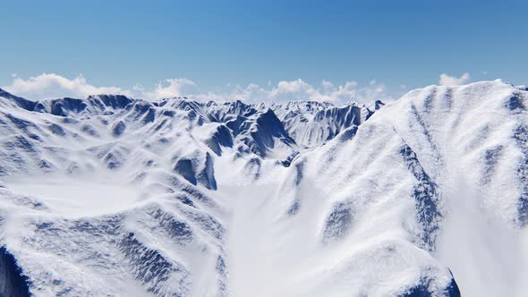 Blue Snow Mountain in Beautiful Style Winter Landscape Nature Cloud Sky ...