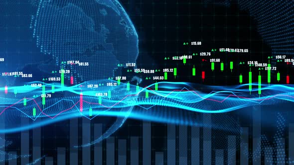 Candlestick Graph Chart Digital Data 00628, Motion Graphics | VideoHive