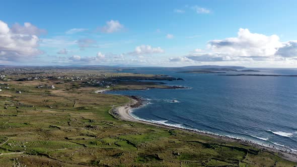 Aerial View of the Beautiful Coastline of Gweedore County Donegal ...