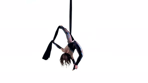 Woman Dancer on Aerial Silk, Aerial Contortion, Aerial Ribbons, Aerial ...