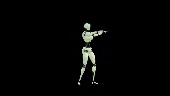 Woman Droid Dancer Loop, Motion Graphics | VideoHive