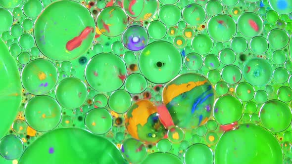 Abstract Colorful Invert Paint Bubbles Galactic Exploding Texture ...